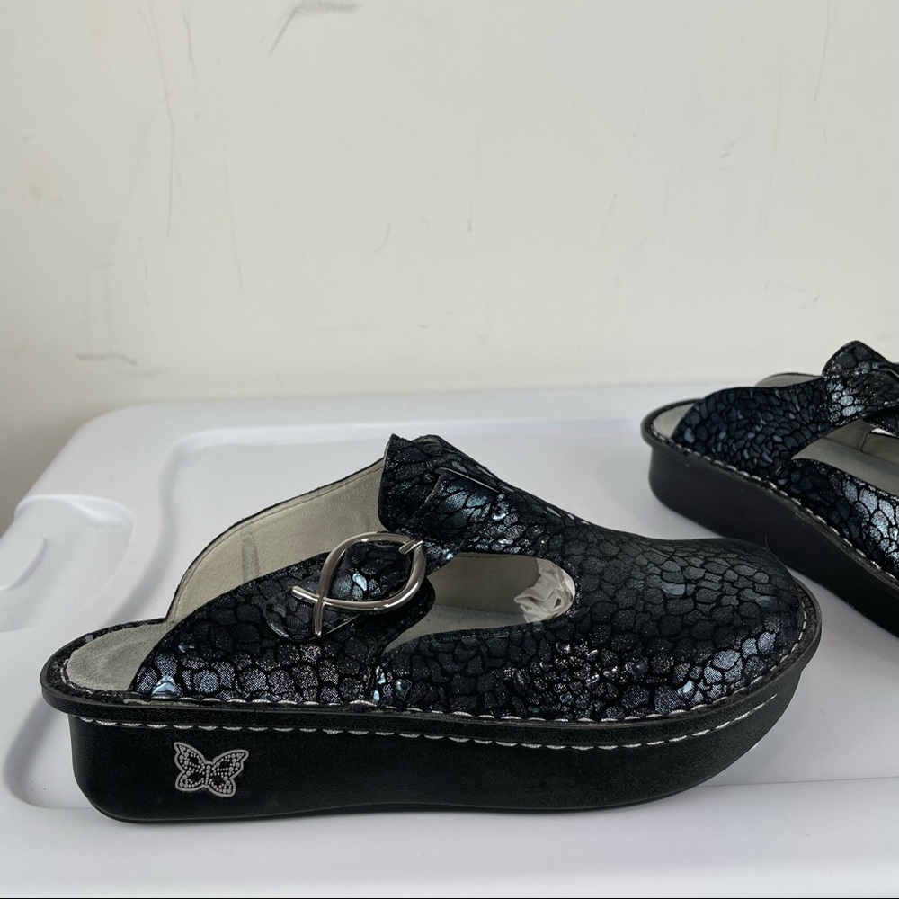 Alegria Classic Slip On Clogs Brilliant Snake Print O… - Gem